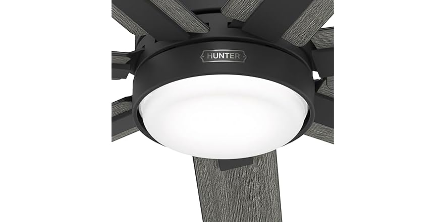 60" Hunter Fan w/ Light Kit and Remote 7-blades