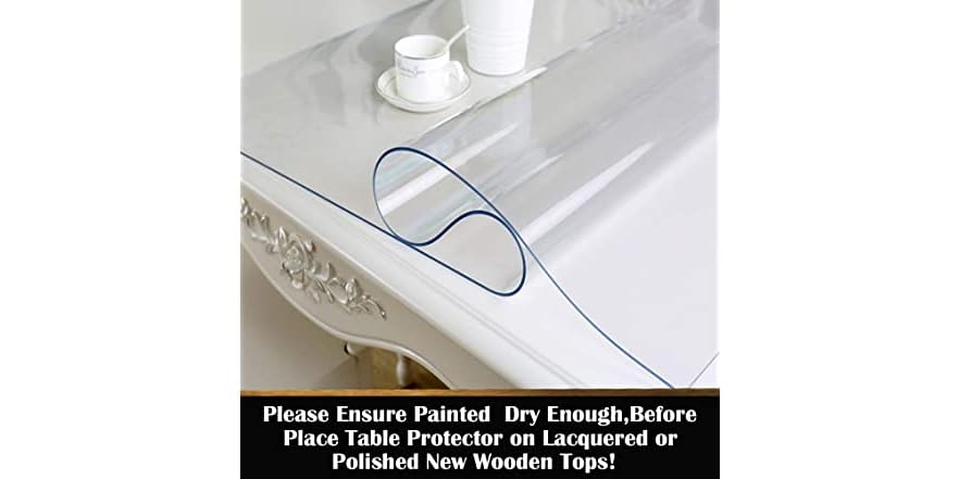40x72 Inch Clear PVC Table Protector