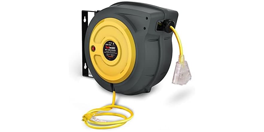ReelWorks Extension Cord Reel Retractable 50'