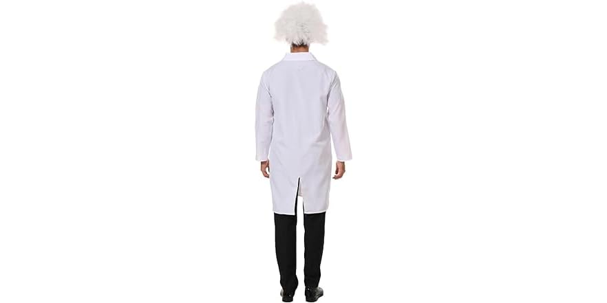 Mad Scientist Costume Lab Coat & Wig