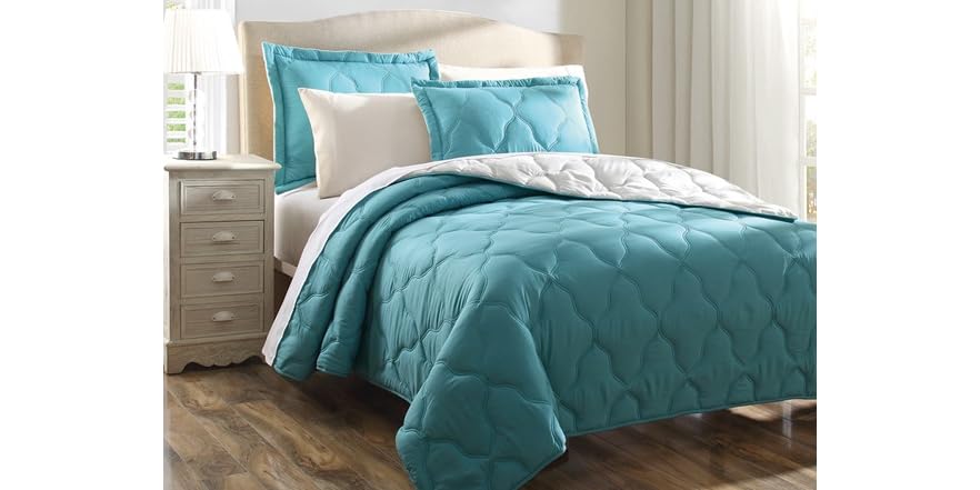 Parker 3 Piece Oval Quilt Set - 2 Sizes