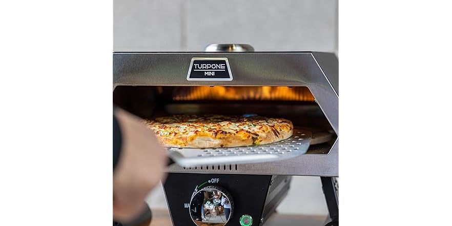 Turpone TPO-0012 Mini 12" Rotating Pizza Oven Black