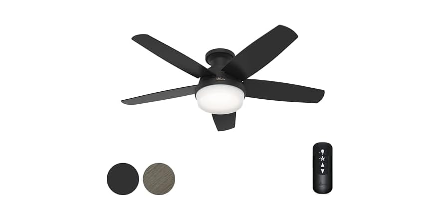 48" Hunter Fan CC52590-A w/ Light Kit and Remote
