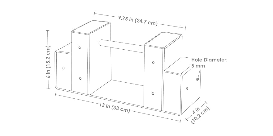 Sunnydaze Adjustable Log Storage Rack Bracket Kit