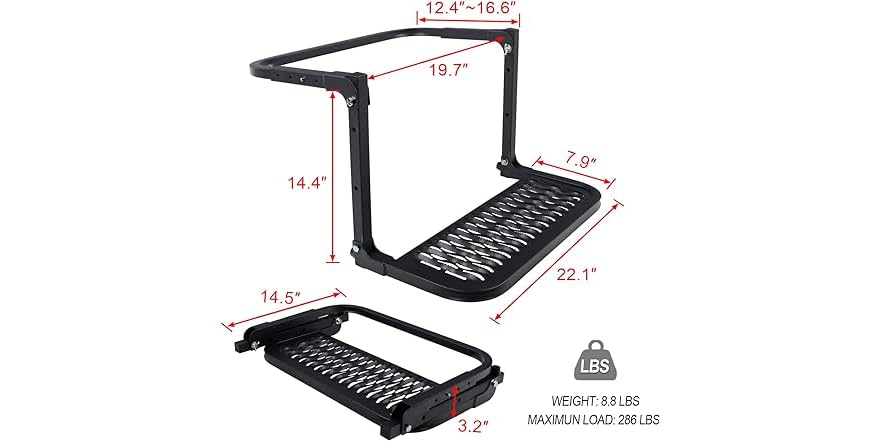 Folding Heavy Duty Tire Steps for Truck, SUV & RVs