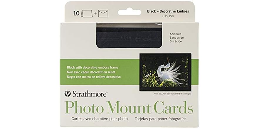 Strathmore Photo Mount Cards Black