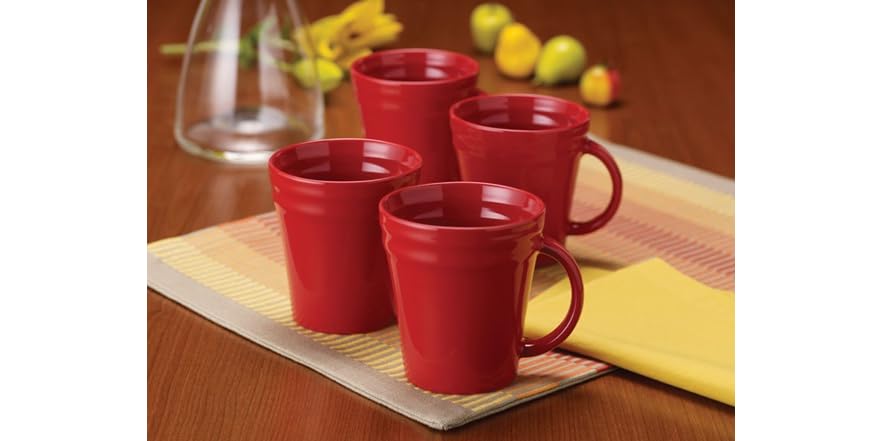 Red Mugs Set of (4) 12 oz.