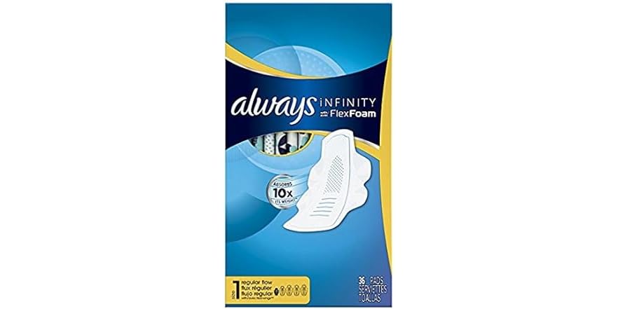 (3Pk) Always Infinity Maxi Pads, Regular