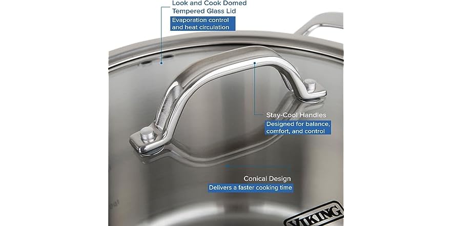 3-Ply Stainless Steel Cookware 12 Piece Set