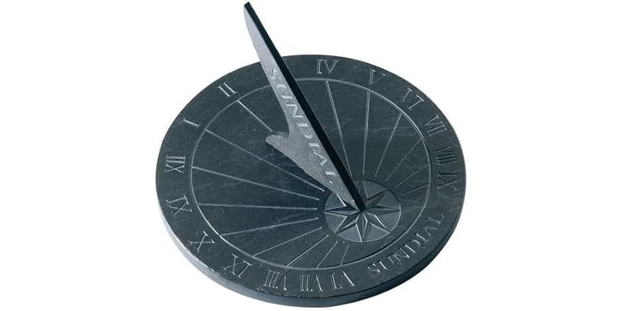 Esschert Design USA LS002 Round Slate Sundial