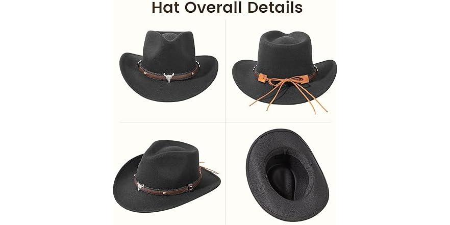 Toppers Felt Cowboy Hats