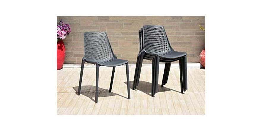 Amazonia Miami Patio Side Chairs | Set of 4