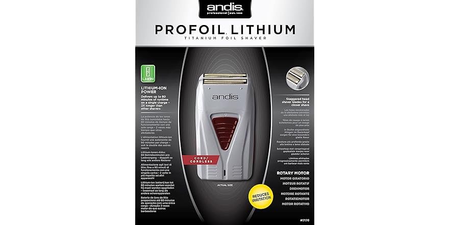 Andis Pro Foil Lithium Titanium Foil Shaver (Open Box)