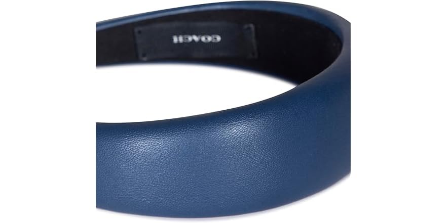 Coach Women's Leather Headband, Blue, One Size