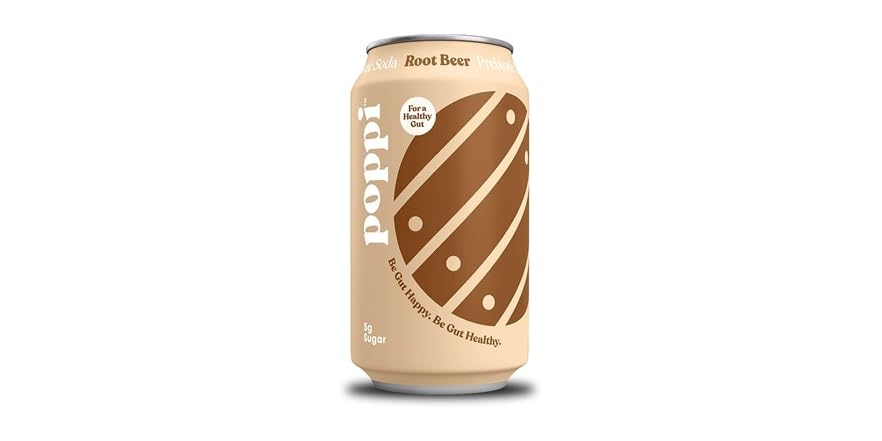(12 Pack) Poppi Root Beer Prebiotic Soda