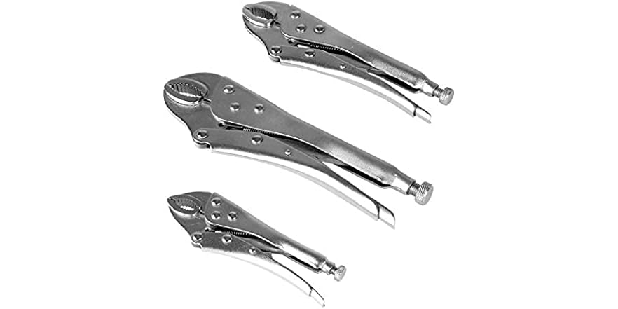 Performance Tool 3-Piece Lock Grip Pliers Set