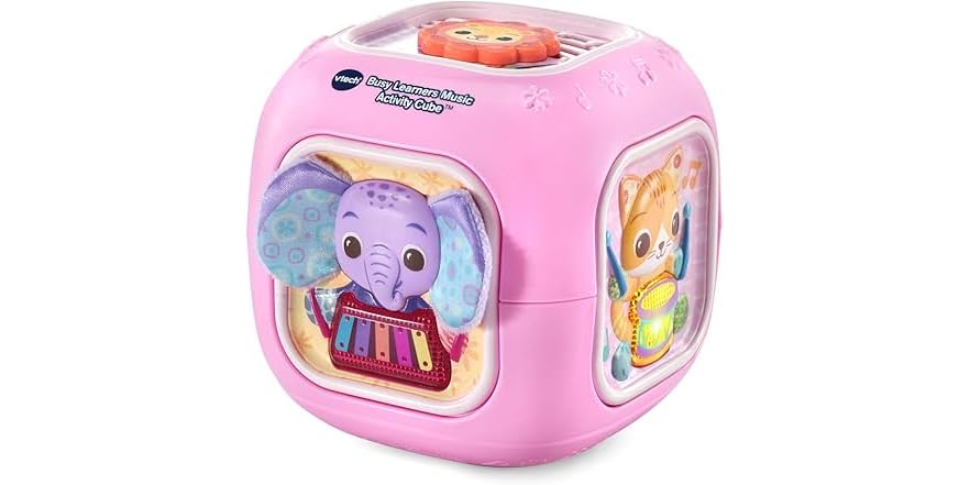 VTech Baby Busy Learners Music Activity Cube, Pink