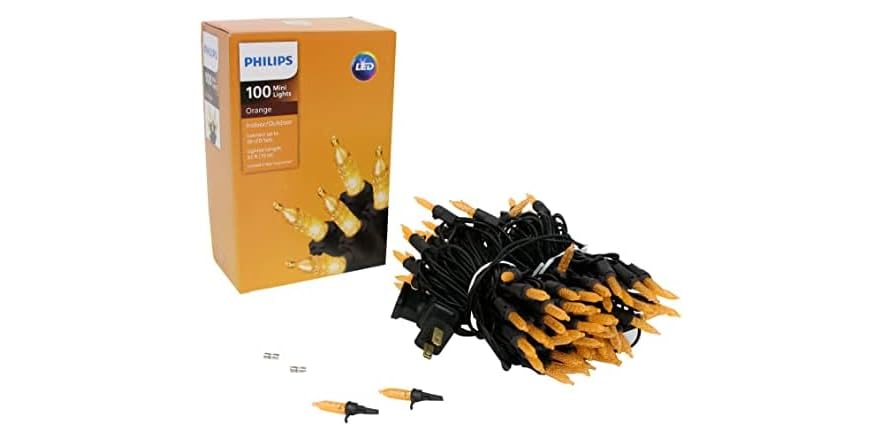 PHILIPS 100 Orange LED Faceted Mini Cove