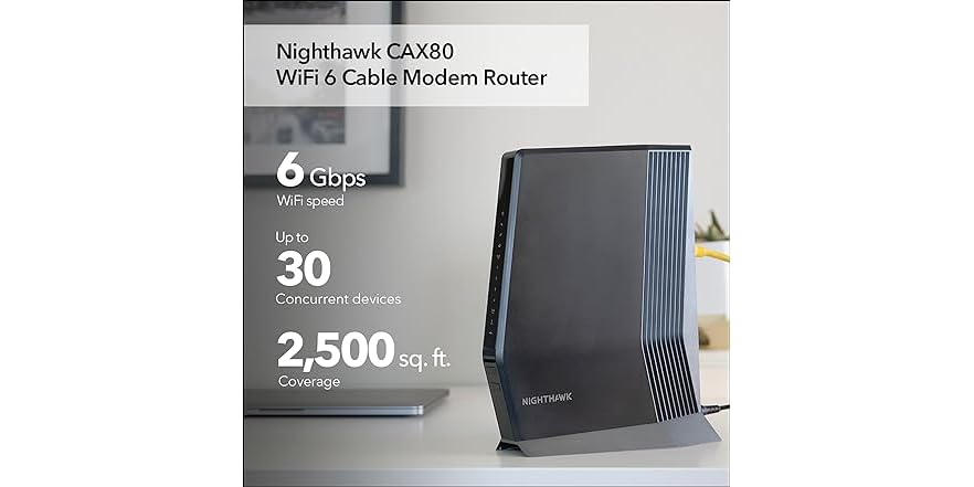NETGEAR CAX80 Nighthawk Cable Modem (Open Box)