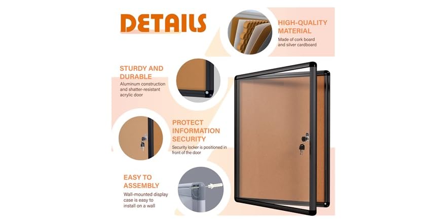 Enclosed Lockable Bulletin Board
