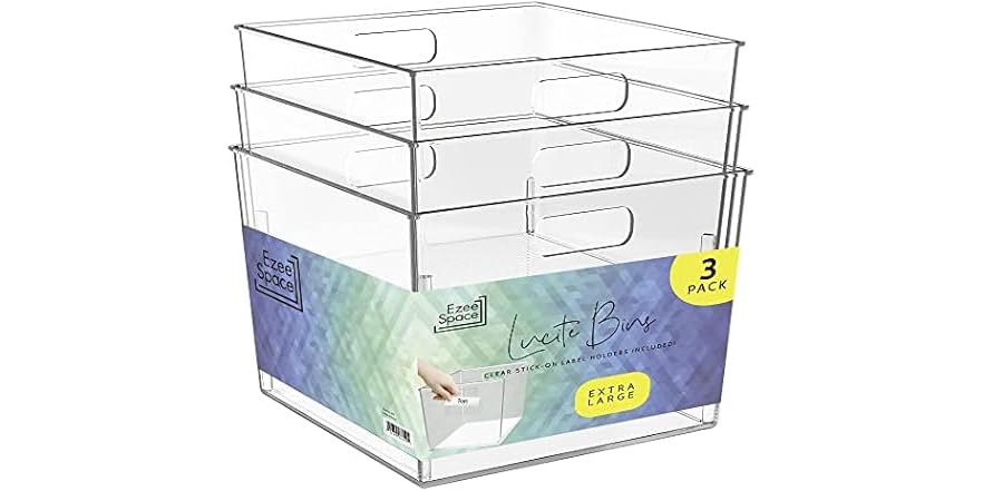 Ezee Space Acrylic Storage Containers(3Pk)