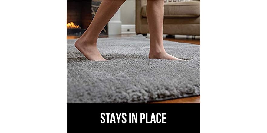 GORILLA GRIP Faux Chinchilla Area Rug