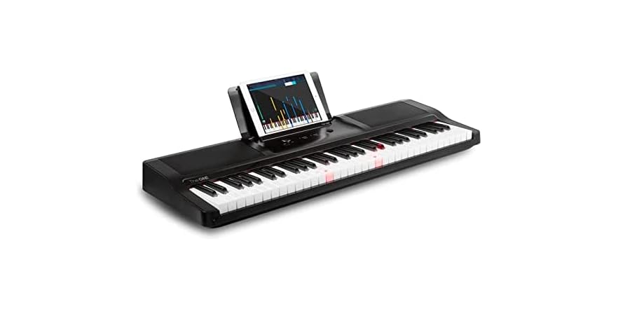 The ONE Smart Piano Keyboard with Lighted Keys, Onyx Black