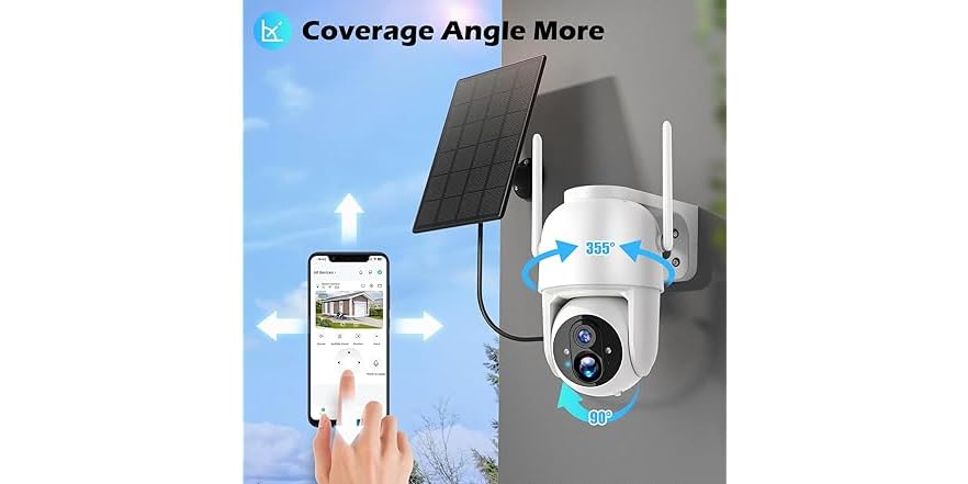 Allweviee 2K 3MP Solar Security Camera