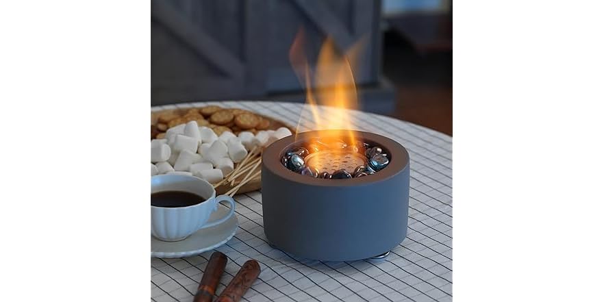 TURBRO Tabletop Fire Pit for Outdoor Dark Gray