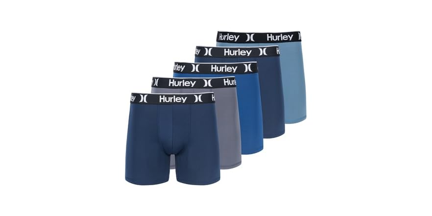 Hurley 5 Pack Stretch Boxer Briefs