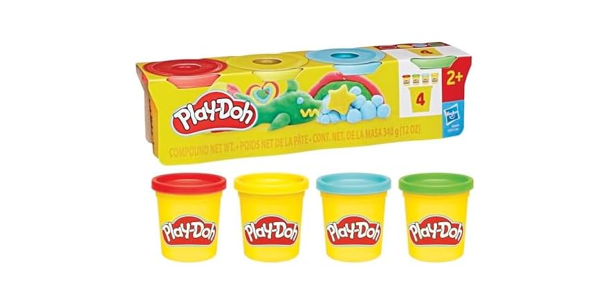 Play-Doh 4 Classic Colours, Modelling Dough Set