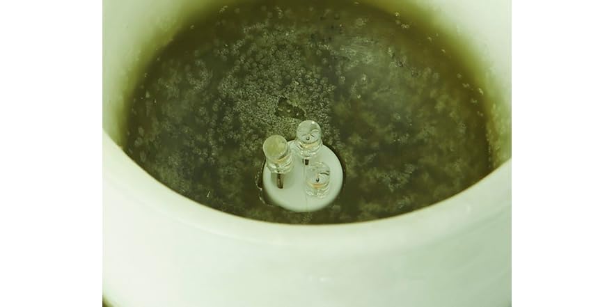 3 LED Mottled Wax Flameless Candle Layerd Green 4x7