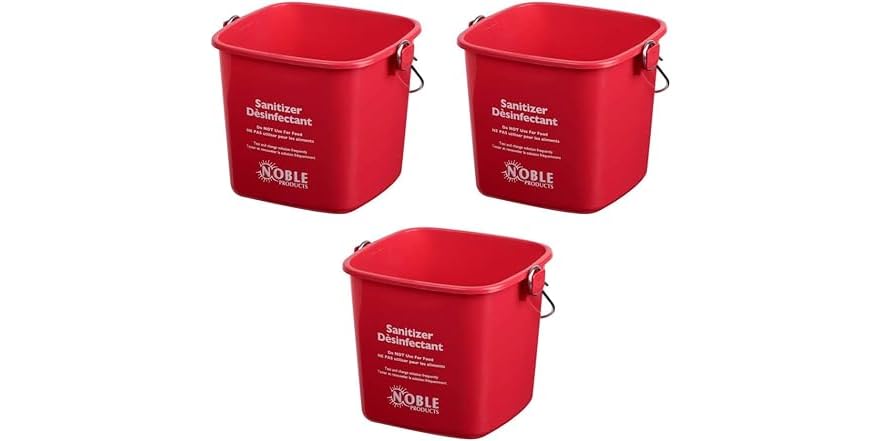 Simpli-Magic Red Pail Buckets, Set of 3