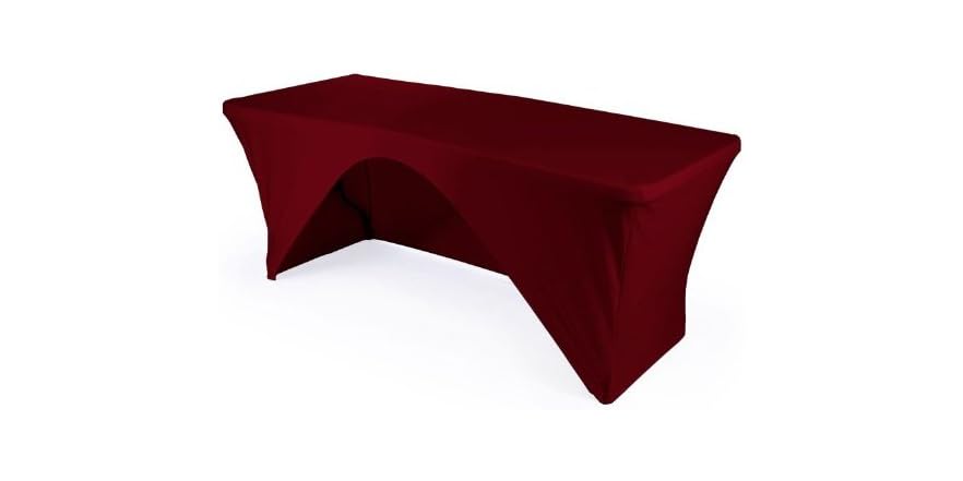 LA Linen Open Back Spandex Tablecloth for a 8-Foot Rectangular Table ...