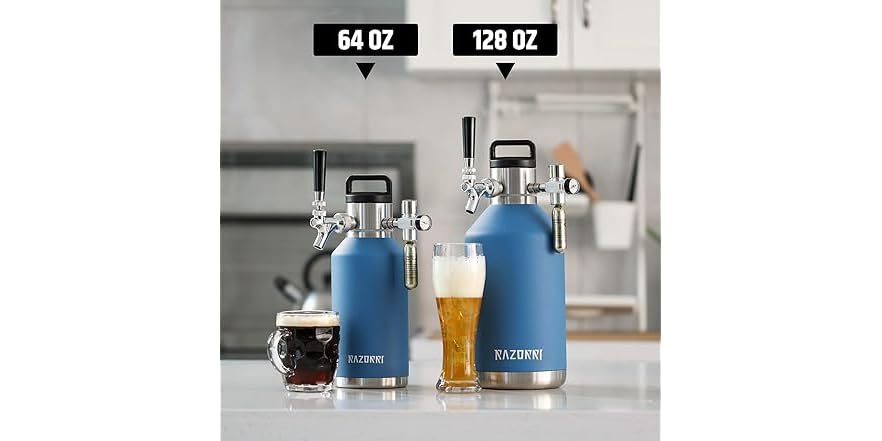 Razorri Comodo Beer Growler Blue 128oz