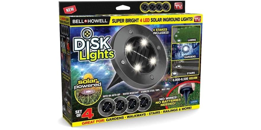 Multi Pack Bell+Howell Solar Disk Lights