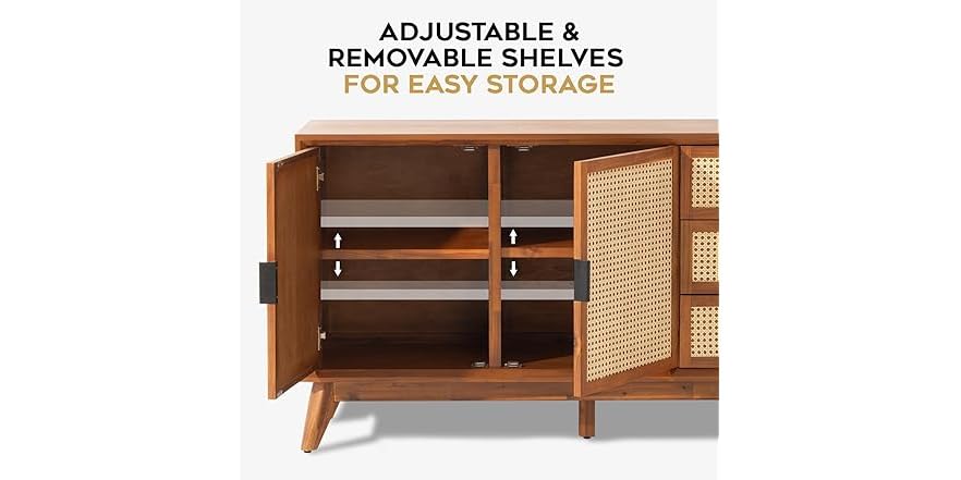 Bme Rattan Pre-Assembled Buffet Sideboar