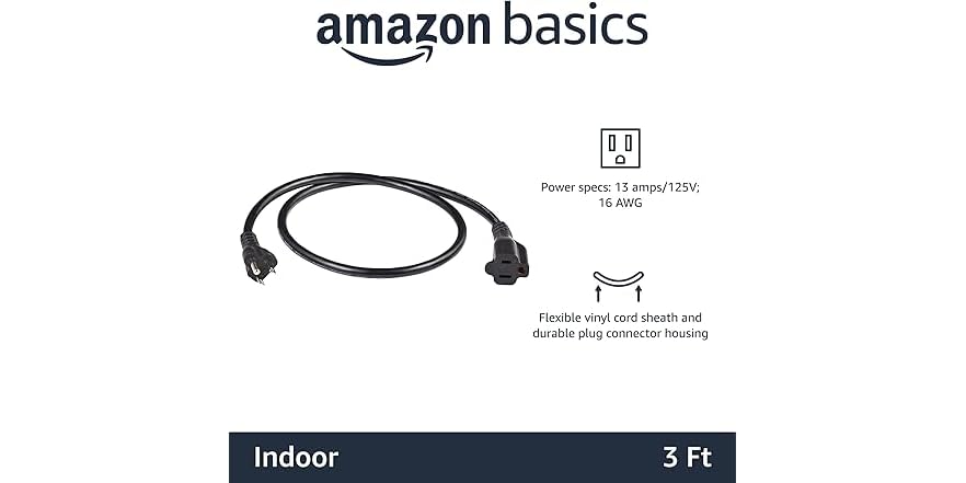 Amazon Basics Power Extension Cord