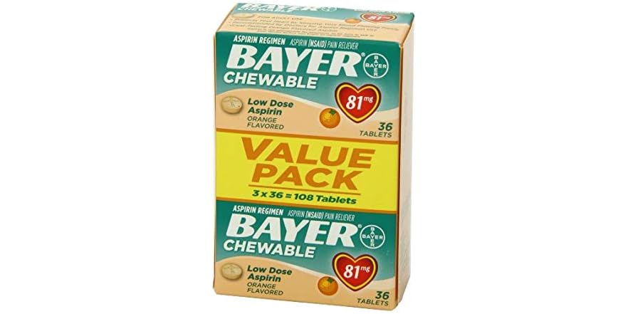 Bayer Chewable Aspirin Low Dose 81mg