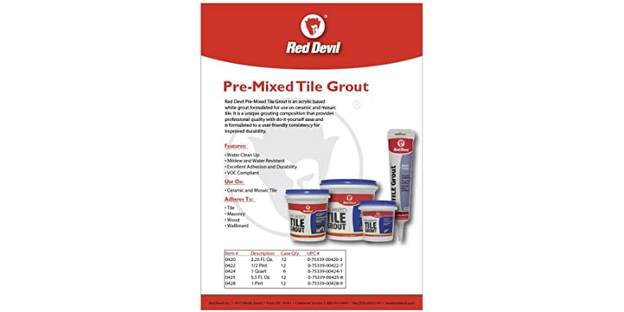 Red Devil Premixed White Tile Grout