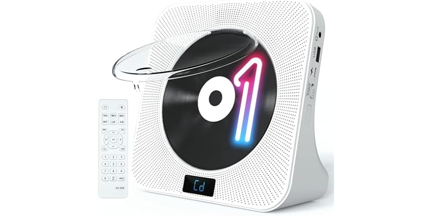 Jimwey Desktop CD Player Portable with Bluetooth