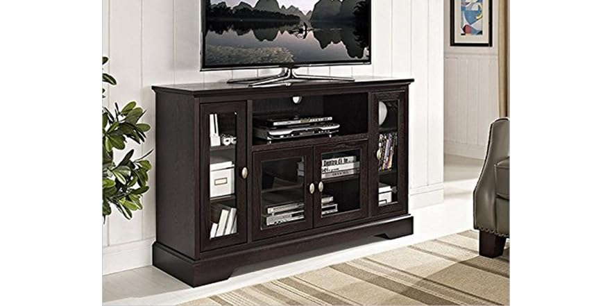 52" Wood Highboy TV Stand Espresso