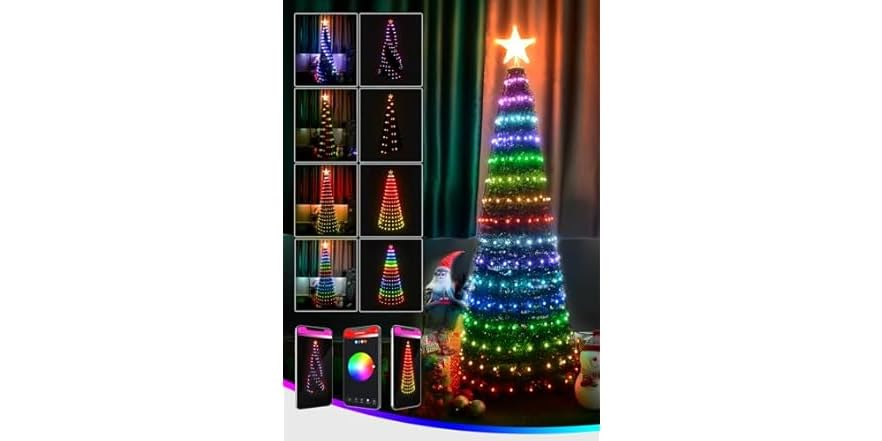 Probro 5Ft Collapsible Christmas Tree Lights