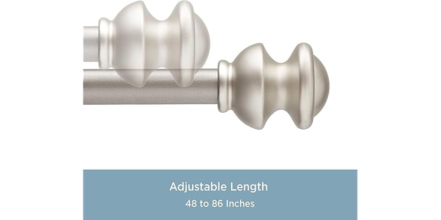 Kenney Kendall Knob End Curtain Rod