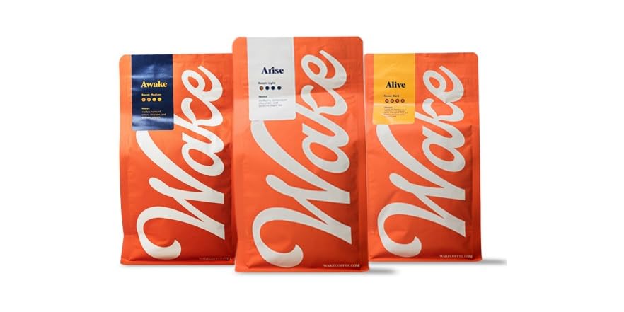 Wake Coffee Whole Bean Roasters Best Sellers 3 Pack