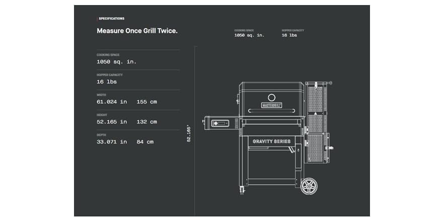 Masterbuilt Digital Charcoal Grill+Smoker (Gravity Series® 1050)