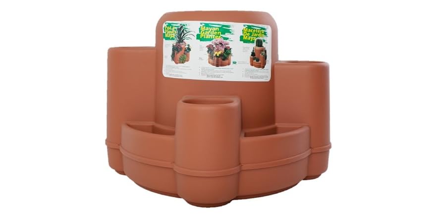 Mayan Planter, 21-Inch, Terra Cotta