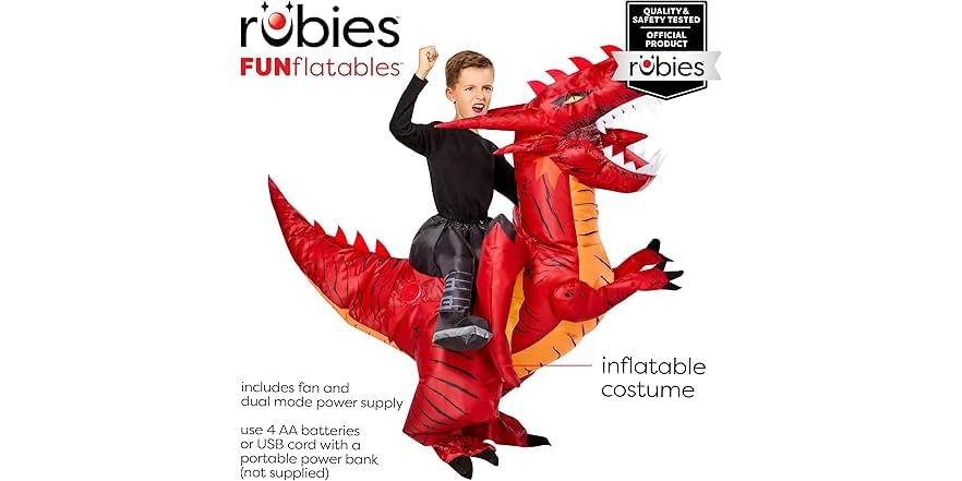 Rubies Fun Inflatable Red Dragon Costume