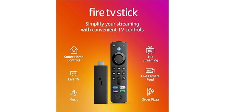 Amazon Fire TV Stick, (3rd Gen), HD with Alexa Voice Remote (3rd Gen)