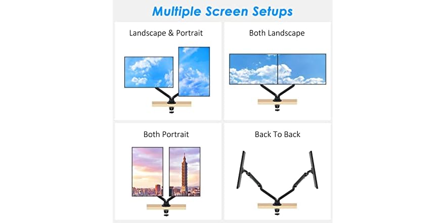 MODERNSOLID Aluminum DualMonitor Stand Set 2 (Open Box)